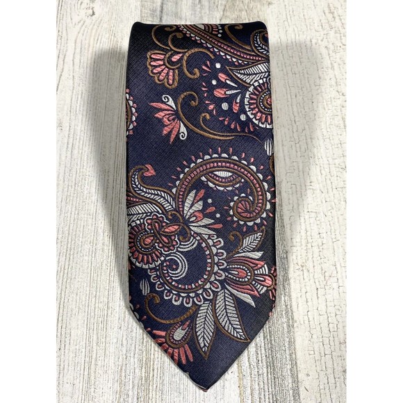 Rossi Man | Accessories | Rossi Man Neck Tie Navy Blue Pink Grey ...